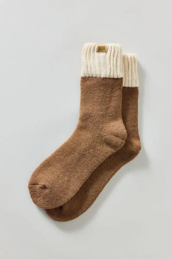 UGG Camdyn Cozy Crew Sock - Chestnut/cream