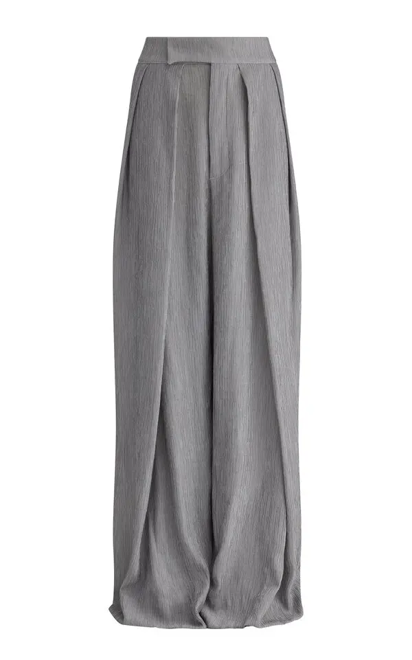 Maticevski Hello Sailor Crinkle Crepe Wide-leg Pants - Plaid