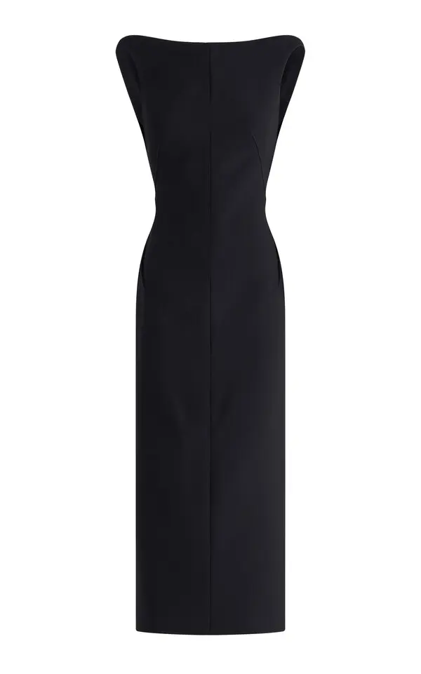 Maticevski Fervor Linen-silk Blend Midi Dress