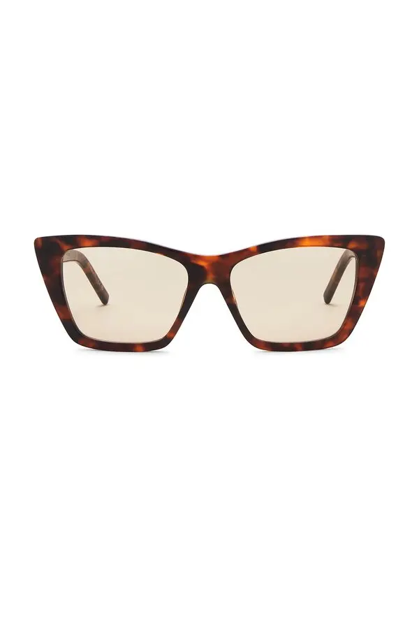 Saint Laurent Cat Eye Sunglasses - Havana & Brown