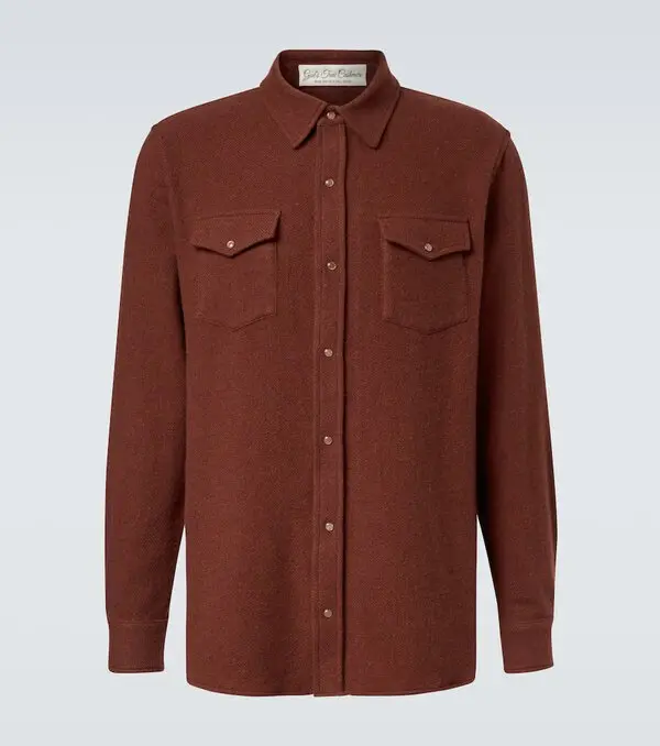 GOD'S TRUE CASHMERE Cashmere Shirt With Sunstone - Red