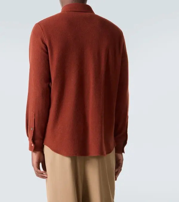 GOD'S TRUE CASHMERE Cashmere Shirt With Sunstone - Red