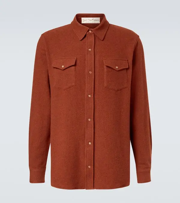 GOD'S TRUE CASHMERE Cashmere Shirt With Sunstone - Red