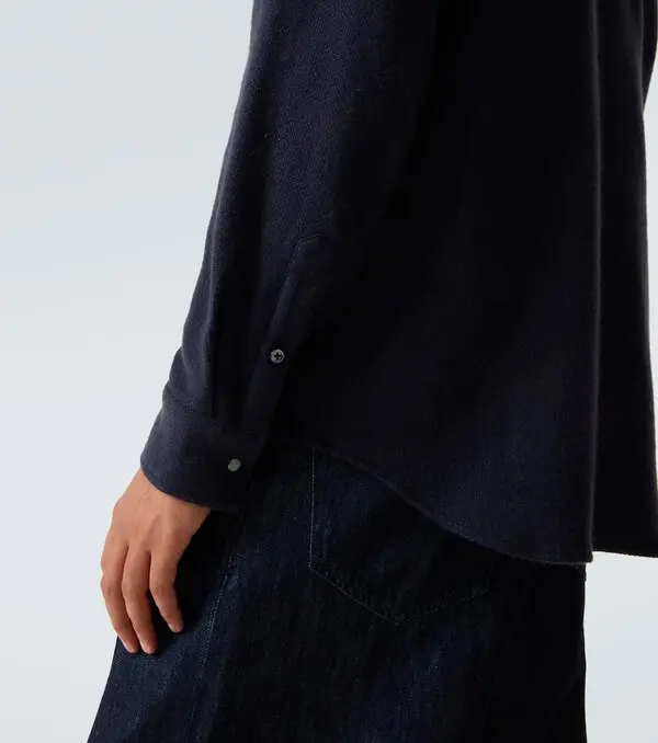 GOD'S TRUE CASHMERE Cashmere Shirt With Emerald - Blue