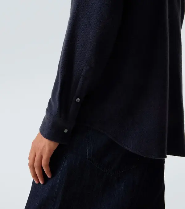 GOD'S TRUE CASHMERE Cashmere Shirt With Emerald - Blue