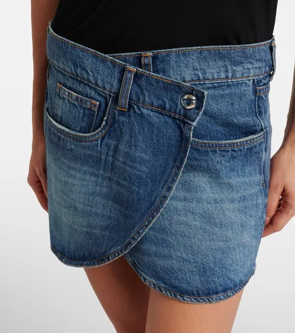 Coperni Denim Wrap Skirt - Blue