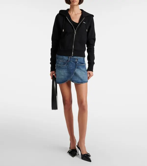 Coperni Denim Wrap Skirt - Blue