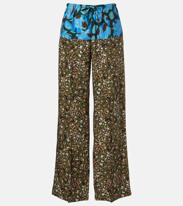 Dries Van Noten Printed Wide-leg Pants - Multicoloured
