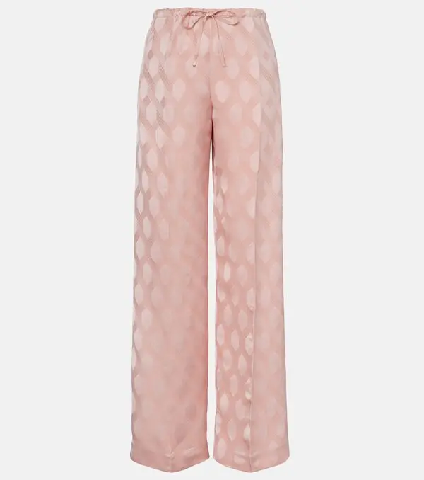 Dries Van Noten Printed Wide-leg Pants - Pink