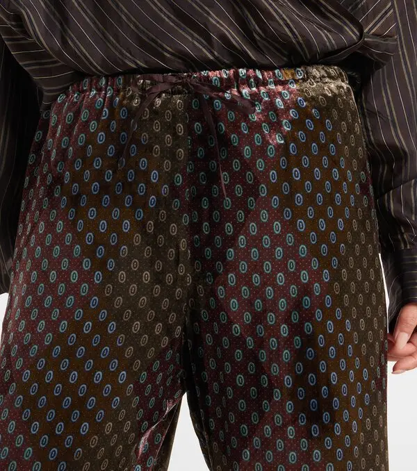 Dries Van Noten Printed Wide-leg Satin Pants - Multicoloured