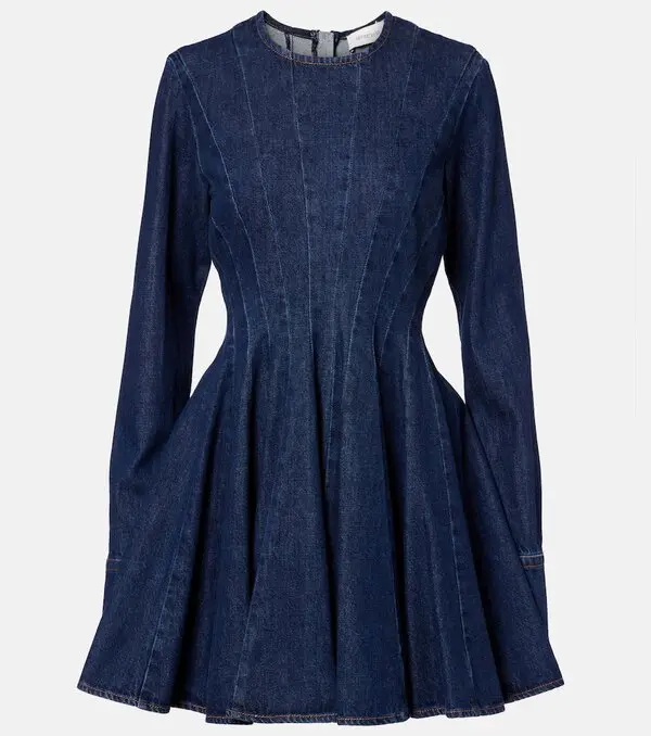 Sportmax Aereo Denim Mini Dress - Blue