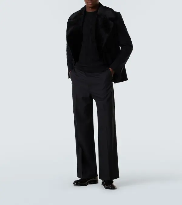 Dolce & Gabbana Virgin Wool Ribbed Crewneck Top