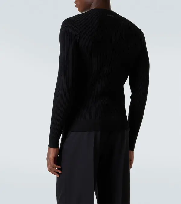 Dolce & Gabbana Virgin Wool Ribbed Crewneck Top