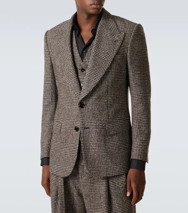 Dolce & Gabbana Checked Single-breasted Blazer - Brown