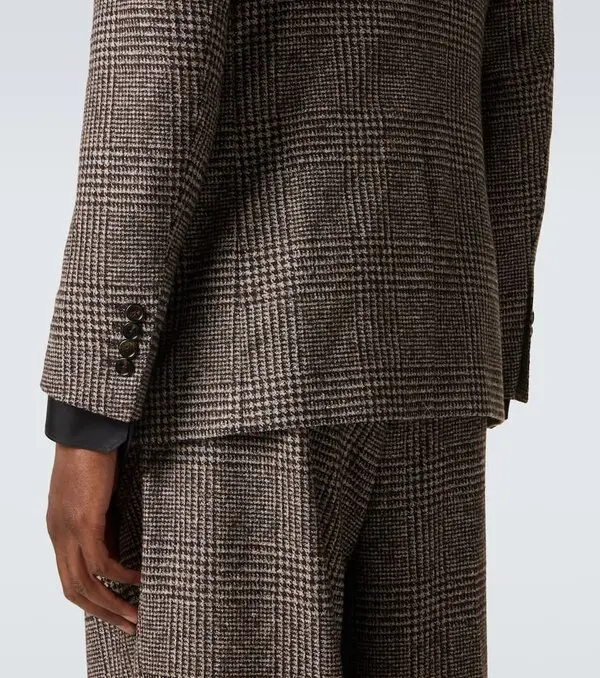 Dolce & Gabbana Checked Single-breasted Blazer - Brown