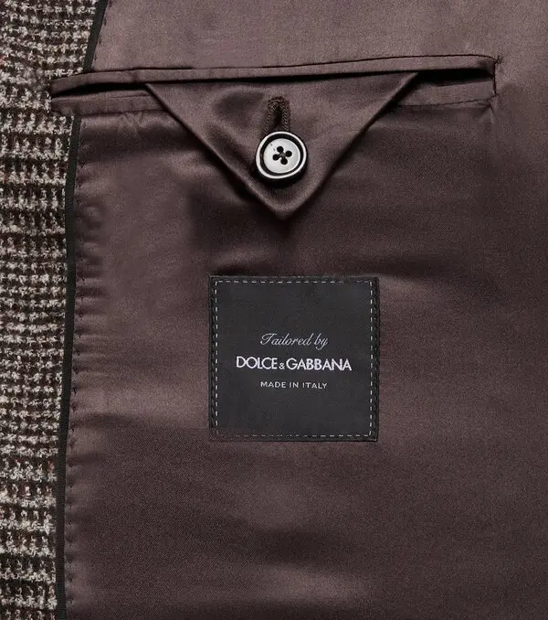Dolce & Gabbana Checked Single-breasted Blazer - Brown