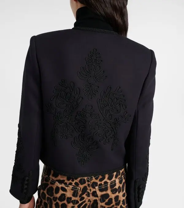 Veronica Beard Latrell Cropped Embroidered Jacket