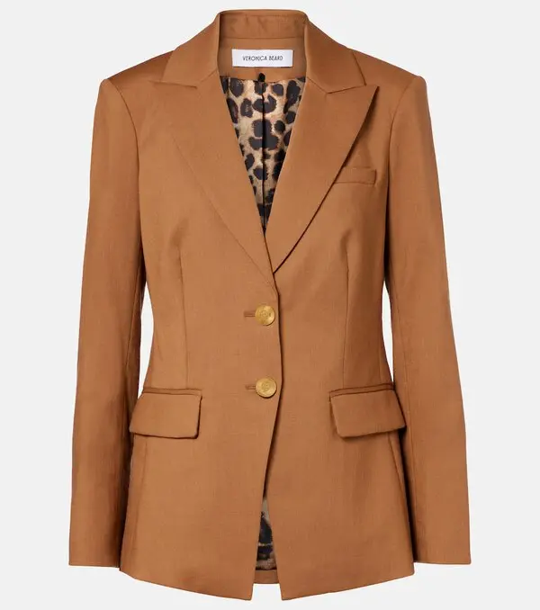 Veronica Beard Izara Wool Blazer - Brown