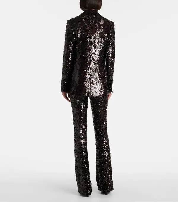 Veronica Beard Sequined Double-breasted Blazer