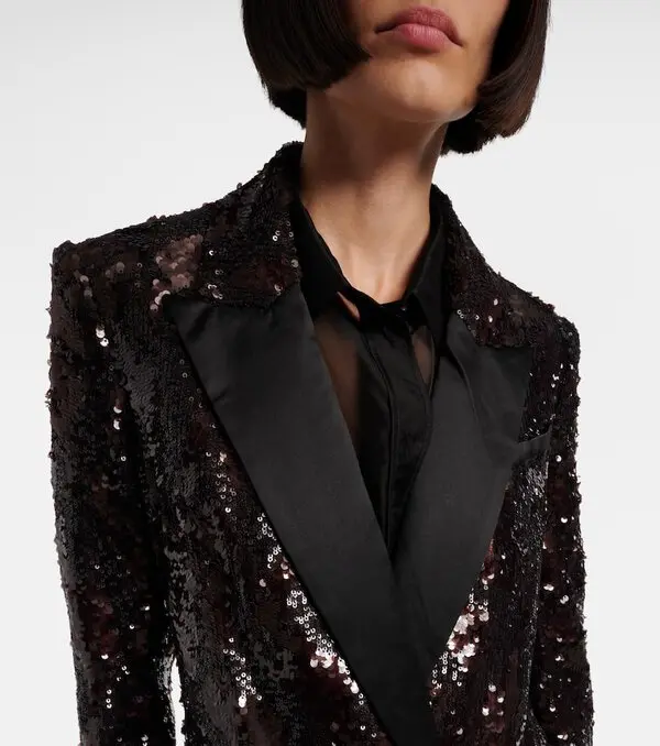 Veronica Beard Sequined Double-breasted Blazer