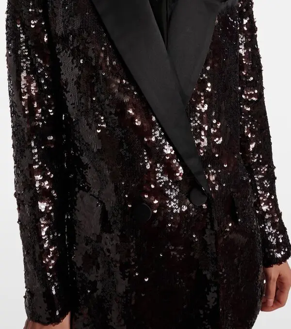Veronica Beard Sequined Double-breasted Blazer