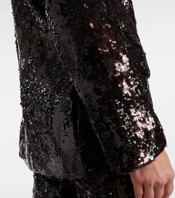Veronica Beard Sequined Double-breasted Blazer