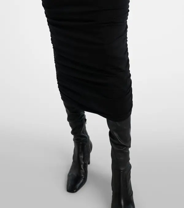 Veronica Beard Tinette Ruched Off-shoulder Midi Dress