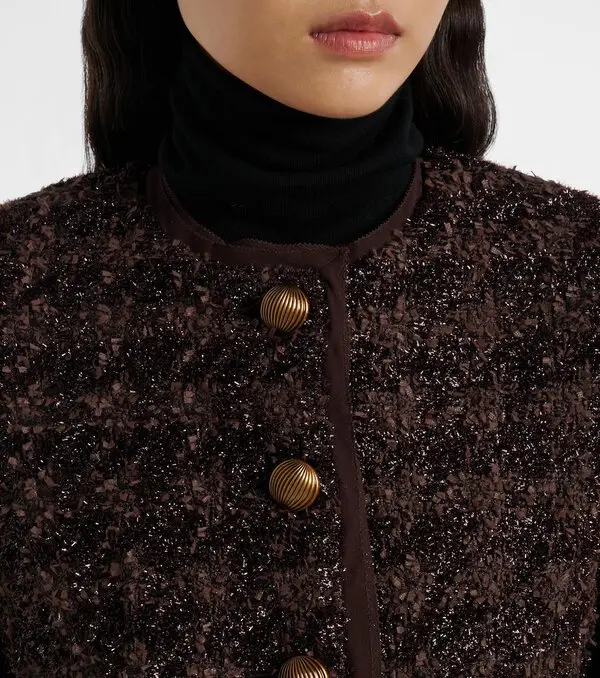 Veronica Beard Audrina Metallic Tweed Jacket