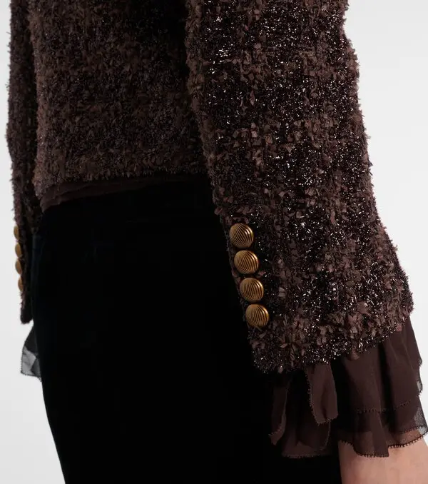 Veronica Beard Audrina Metallic Tweed Jacket