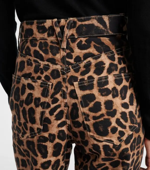 Veronica Beard Leopard Print Wide-leg Pants