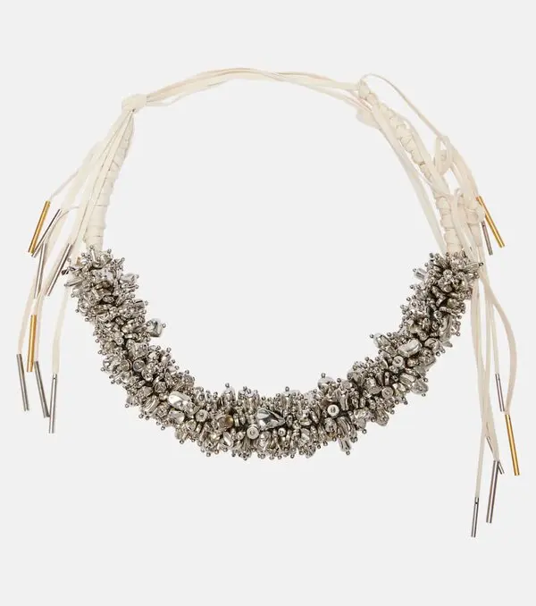 Dries Van Noten Embellished Necklace - Silver