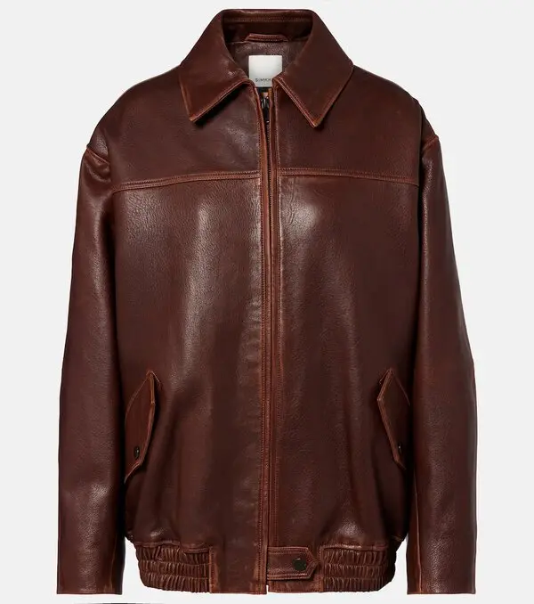 Simkhai Huntington Leather Jacket - Brown