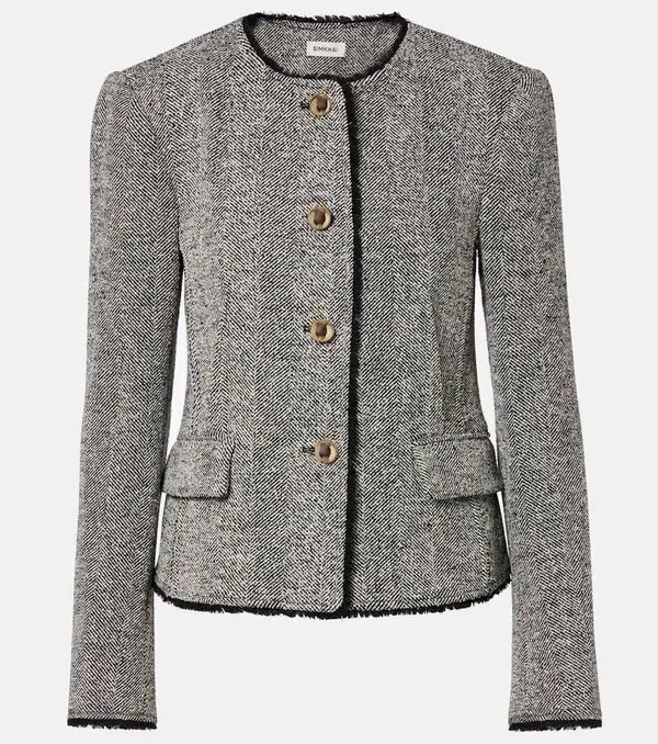 Simkhai Ivie Herringbone Jacket - Black