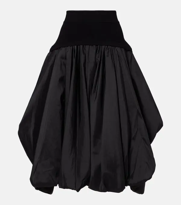 Simkhai Corinn Bubble Midi Skirt - Black