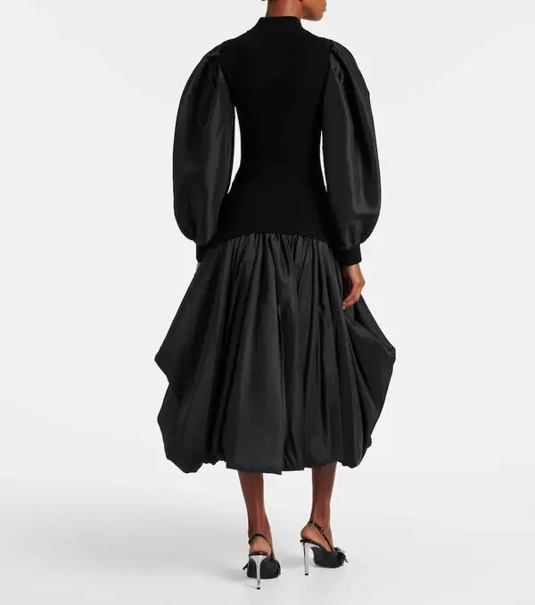 Simkhai Corinn Bubble Midi Skirt - Black