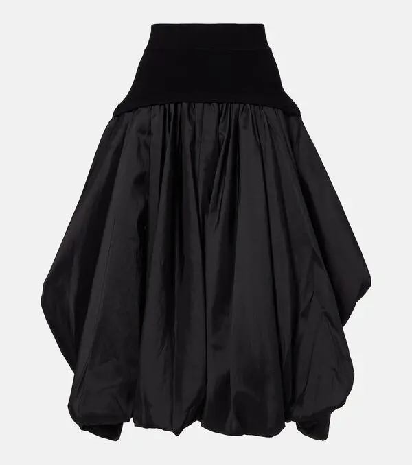 Simkhai Corinn Bubble Midi Skirt - Black
