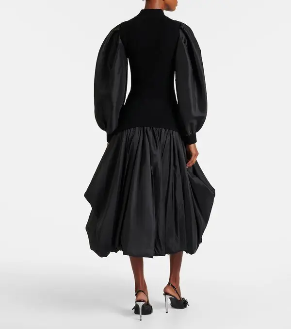 Simkhai Corinn Bubble Midi Skirt - Black