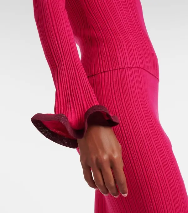 Simkhai Lola Ruffled Turtleneck Sweater