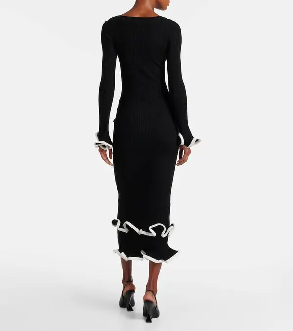 Simkhai Solani Ribbed-knit Midi Dress