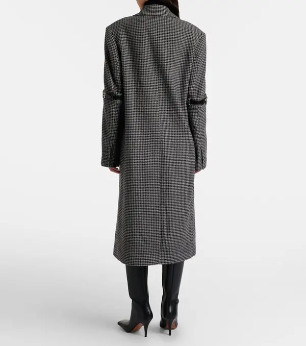 Coperni Houndstooth Wool And Cashmere Coat