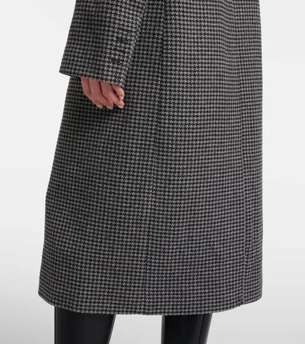 Coperni Houndstooth Wool And Cashmere Coat