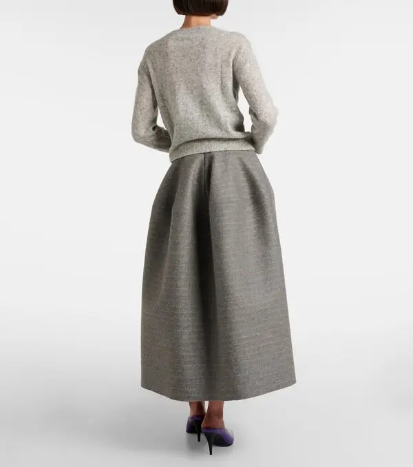 JACQUES WEI Beaded Alpaca And Wool-blend Cardigan