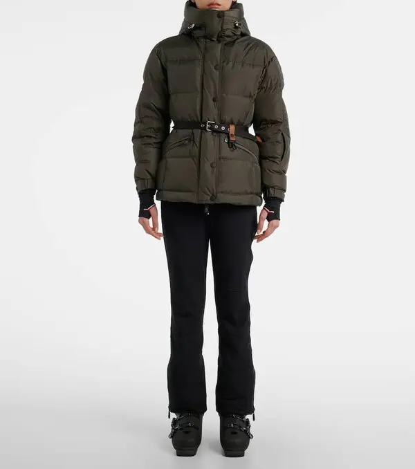 Moncler Salastrains Belted Down Ski Jacket