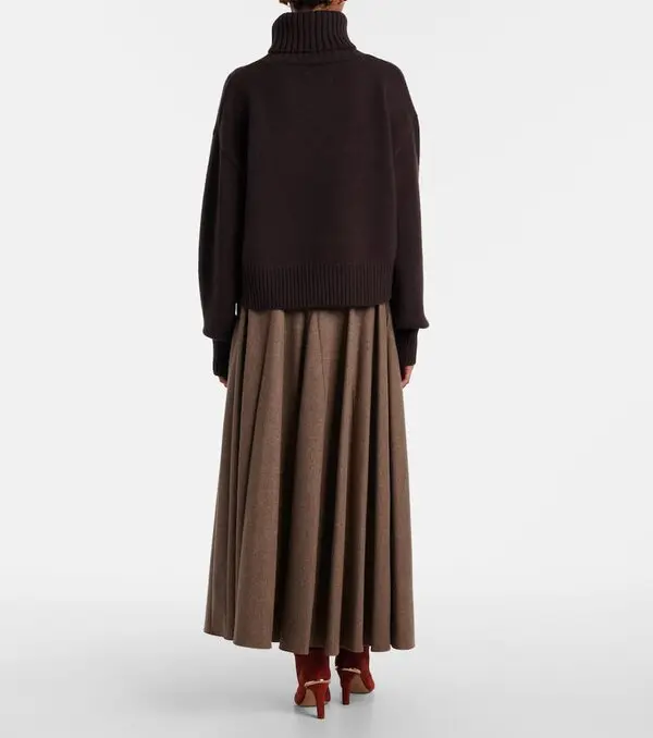 Extreme Cashmere N°434 Crop Xtra Turtleneck Sweater - Brown