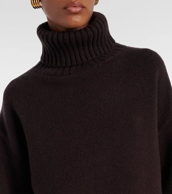 Extreme Cashmere N°434 Crop Xtra Turtleneck Sweater - Brown