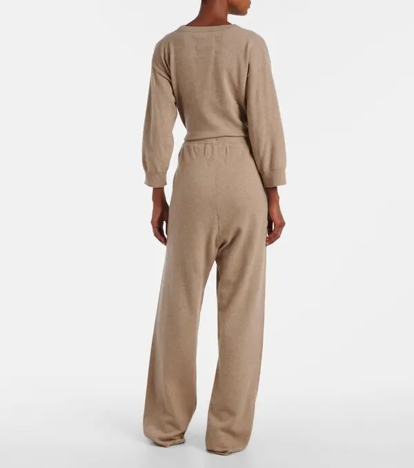 Extreme Cashmere Run Cashmere-blend Sweatpants - Beige