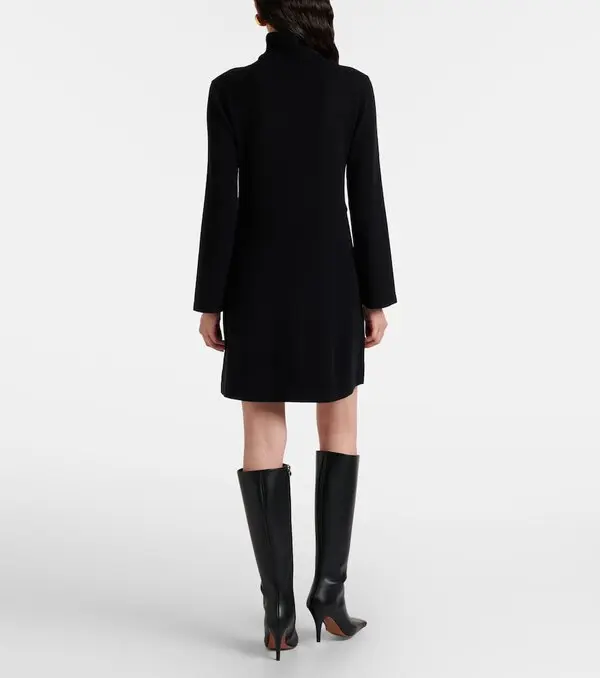 Rixo Elliet Wool And Cashmere Turtleneck Mini Dress