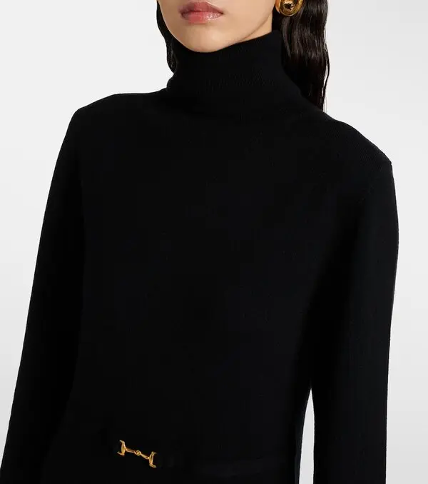 Rixo Elliet Wool And Cashmere Turtleneck Mini Dress