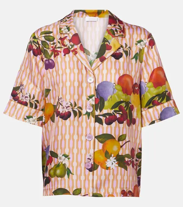 ERES Cherry Printed Silk Twill Shirt - Multicoloured