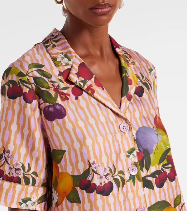 ERES Cherry Printed Silk Twill Shirt - Multicoloured